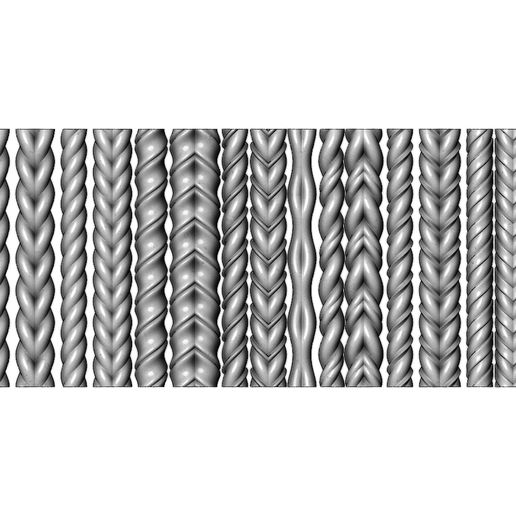 🪵 Rope and braids pattern relief 3D print model・ STL File for ・Cults
