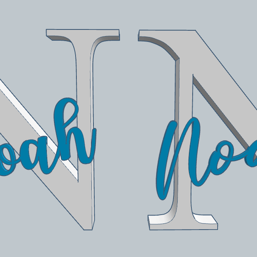 STL file Name Noah / Letter / Buchstabe N 🗿 ・3D print design to ...