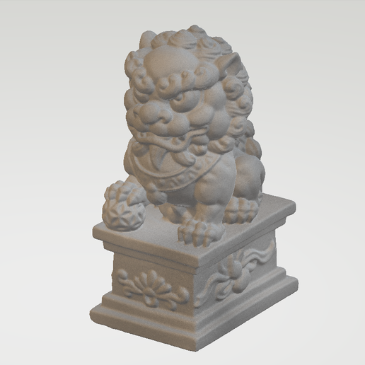 🐕 Foo Dog ver 2 1/64・Free STL File for 3D printing・Cults