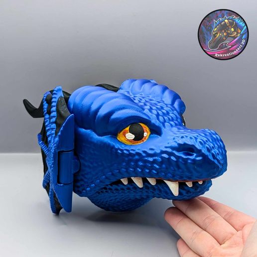 🐉 Customizable Dragon Hand Puppet・ STL File for 3D printing・Cults
