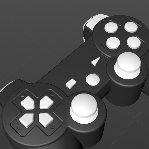 OBJ file game controller model joystick ps3 🕹️ ・3D printer design to ...