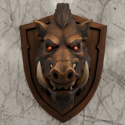 🐗 Boar Trophy・ STL File for 3D printing・Cults