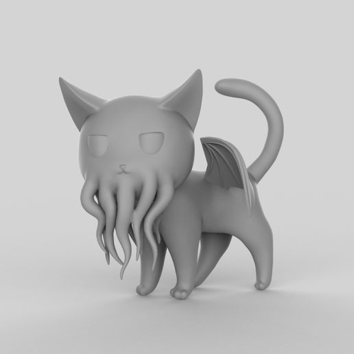 🐱 Cthulhu Cat・ STL File for 3D printing・Cults