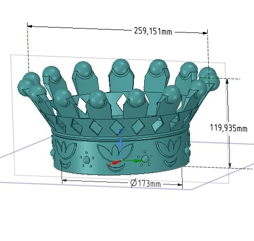 👑 corona emperadora de la impresora 3d para impresión 3d y cnc・Archivo ...