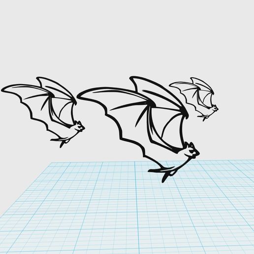 🦇 Simple Bat design・Free 3D File for ・Cults