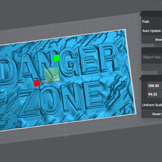 🚨 Danger Zone Sign Art・ STL File for 3D printing・Cults