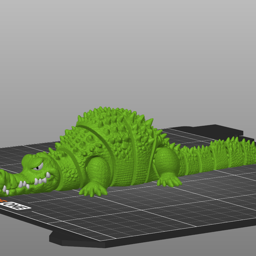 🐊 Flexi Fat Crocodile・ STL File for 3D printing・Cults