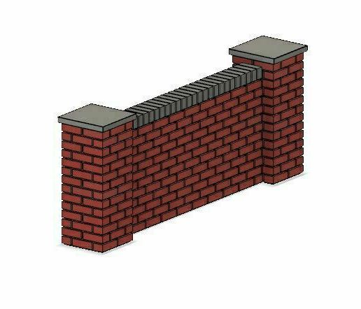 STL file Model Railway Brick Wall Various Heights see Pictures 🛤️ ...