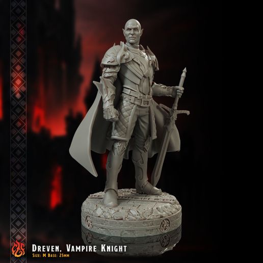 🧛 Dreven, Vampire Knight・ 3D File for 3D printing・Cults