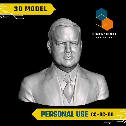 📁 3D Model of Herbert Hoover - High-Quality STL File for 3D Printing ...