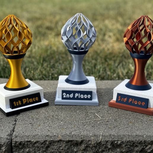 🔥 Flame Trophy・Free STL File for 3D printing・Cults