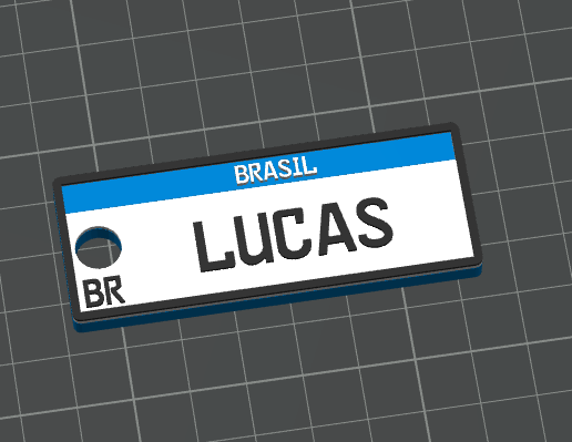 🗝️ Mini placa de carro para chaveiro com nome Lucas・ 3MF File for 3D ...