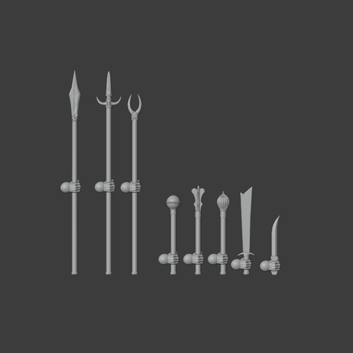 STL file Harad Weapons (MESBG Repair Kit) - Eastern, Arabic, Fantasy ...