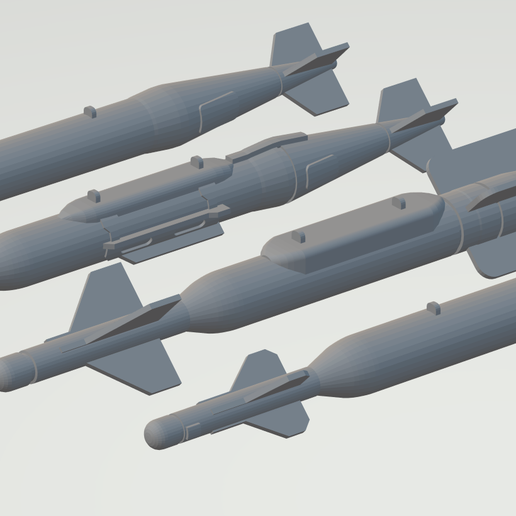 💣 1/72 BLU-109 BASED BOMBS・ STL File for 3D printing・Cults