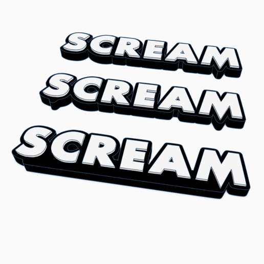 🚩 3x SCREAM V1 Logo Display by MANIACMANCAVE3D・ STL File for 3D ...