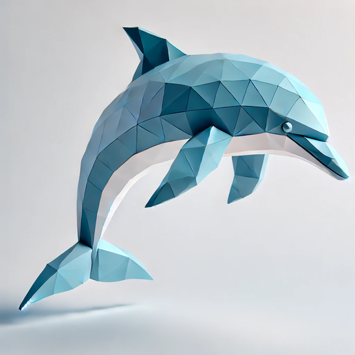 STL file Low-Poly Dolphin 🐬 ・Design to download and 3D print・Cults