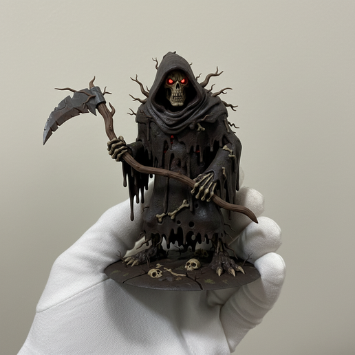 🎃 Decaying Grim Reaper Lich Statue・ STL File for 3D printing・Cults