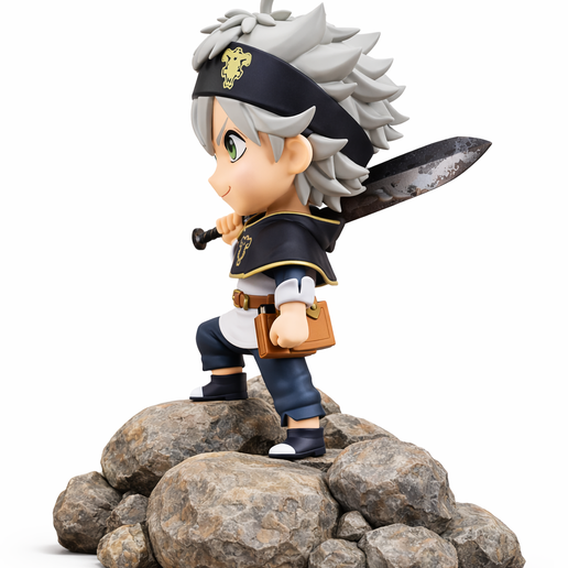 ☘️ Asta Chibi 3D Black Clover - Anime Fan Art・ STL File for 3D printing ...
