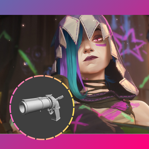 🔫 Jinx Pistol from Arcane・ STL File for 3D printing・Cults
