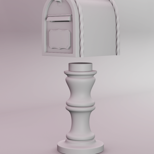 📫 Vintage Mailbox on Pedestal Stand | 3D Printable Miniature Mailbox ...
