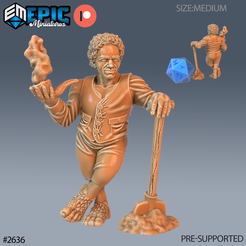3D file Halfling Villager Fisher ‧ DnD Miniature ‧ Tabletop Miniatures ...