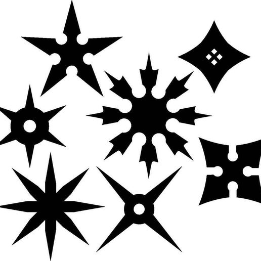 👽 Shuriken shapes・Free SVG File for 3D printing and CNC machining ...