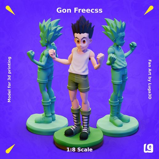 Archivo 3D Gon Freecss from Hunter x Hunter - Anime Fan Art by Luga3D 🏹 ...