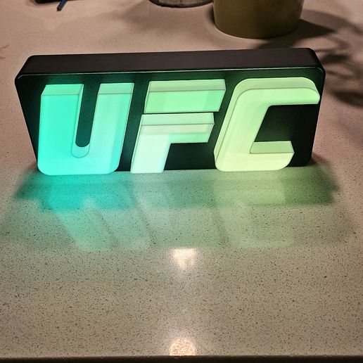 🔦 UFC 3D LED Lightbox no mmu needed・ STL File for 3D printing・Cults