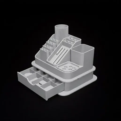 📁 Makeup Organizer STL | Desk & Vanity Organizer 3D Print File ...