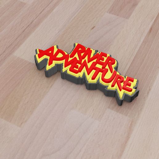 🎢 River Adventure - Logo・Free STL File for ・Cults