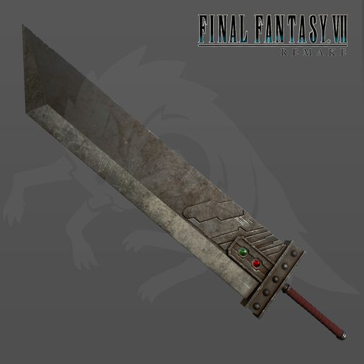 🗡️ Buster Sword Final Fantasy VII REMAKE REBIRTH for cosplay 3d model ...