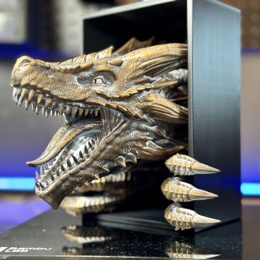 🐉 Dragon Awakening Book Nook and Wall Mounted Version・ STL File for 3D ...