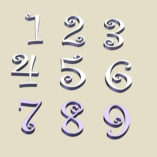 🔢 numbers, digit, figure, numeric, numeral, number, cypher font Curlz ...