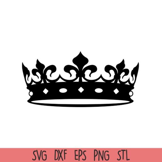 👑 Royal Crown Silhouette – Elegant Crown Design for 3D Print, Laser Cut ...