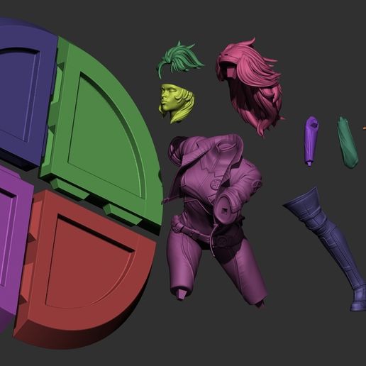 🦸 Rogue X-men 1/7 Scale Figure・Free 3D File for 3D printing・Cults
