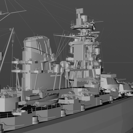 🚢 Digital model of the battlecruiser Amagi・ OBJ File for 3D printing・Cults