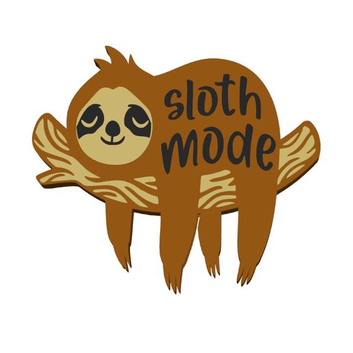 🦥 Sloth Mode Straw Topper 2 sizes 3MF File included・ 3D File for 3D ...
