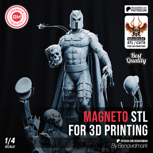 👾 Magneto STL・ 3D File for 3D printing・Cults