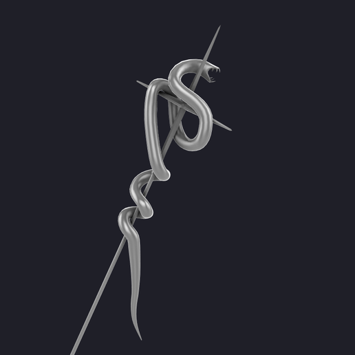 🐍 Snake Staff 3D MODEL・ 3D File for 3D printing・Cults