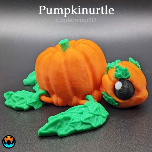 🎃 Pumpkinurtle, Cinderwing3D Pumpkin Turtle Fantasy Creature・ 3MF File ...
