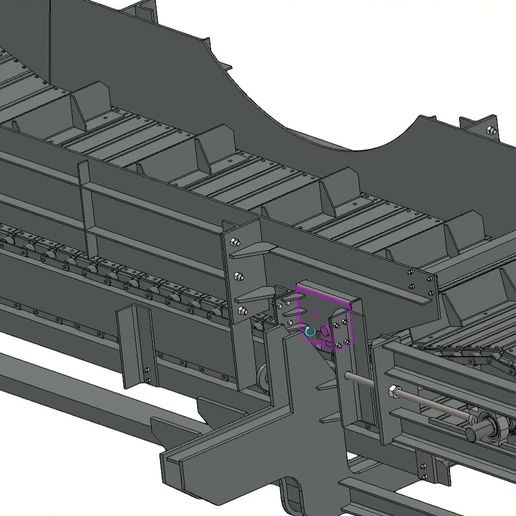 🧑‍🏭 3D Model of Industrial Drag Chain Conveyor | High-Detail CAD Design ...