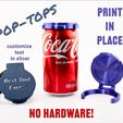 🥫 Pop Tops! Pop Open Lid For Canned Beverages・ STL File for 3D printing ...