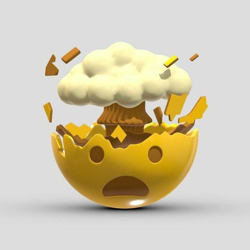 STL file Apple Exploding Head Emoji 🍎 ・3D print design to download・Cults