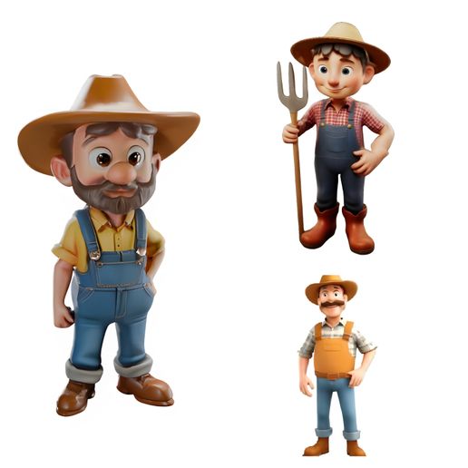 3D file Friendly Farm Folk Character Set 🚜 ・Model to download and 3D ...
