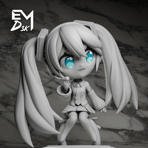 👧 Hatsune Miku (CHIBI)・ 3D File for 3D printing・Cults