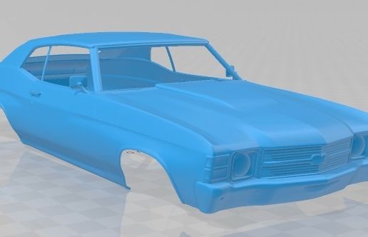 🚗 Chevelle SS 454 LS5 convertible 1971 Printable Body Car・ 3D File for ...