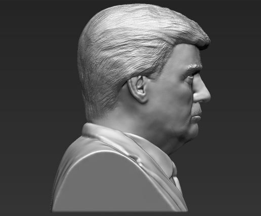 👤 President Donald Trump bust for full color 3D printing・ 3D File for ...
