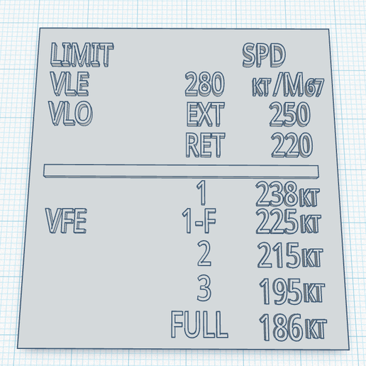 ️ A320 speed limit plate mip・ STL File for 3D printing・Cults