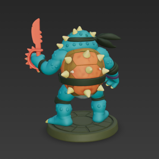 🐢 Slash Chibi TMNT・ STL File for 3D printing・Cults