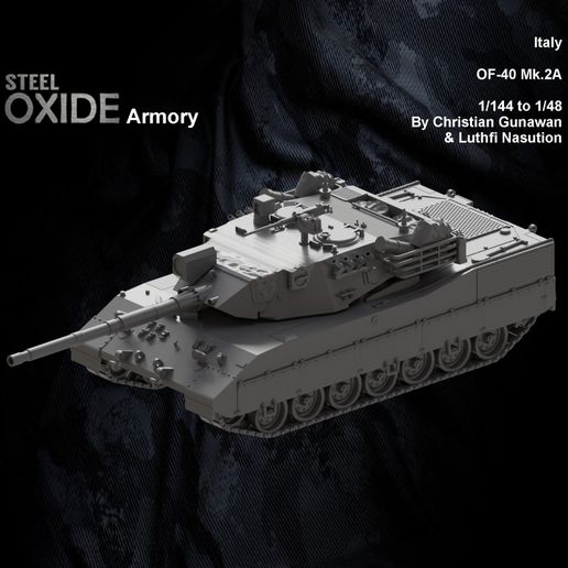 🇮🇹 Italy OF-40 Mk.2A MBT・ STL File for 3D printing・Cults